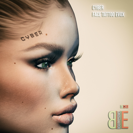 Second Life Marketplace - [BE] Cyber Face Tattoo EvoX